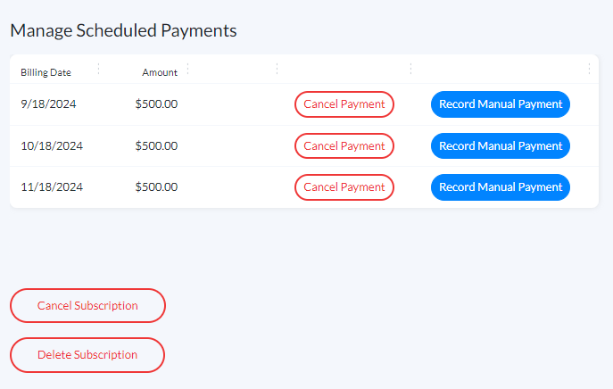 How do I create and manage a Subscription or payment plan in Confido Legal?
